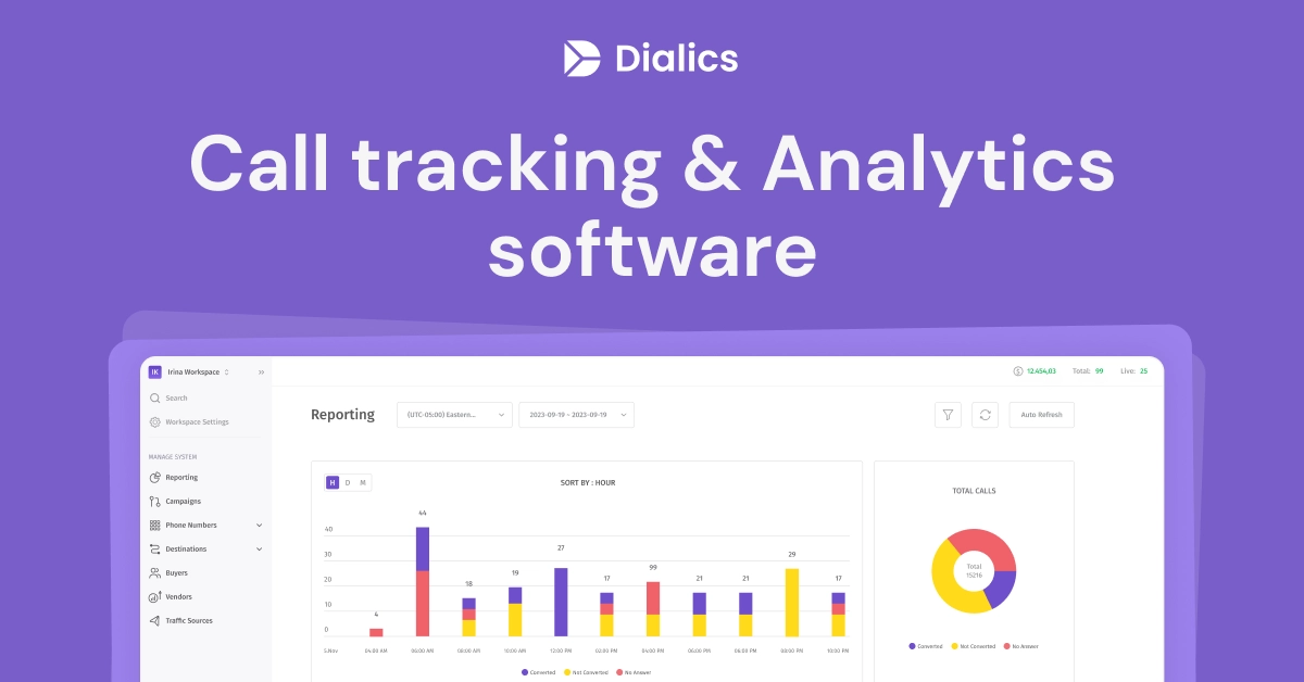 Campaign settings: Tracking Numbers section - Dialics